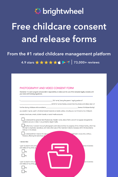 Consent and Release Forms for Childcare Programs